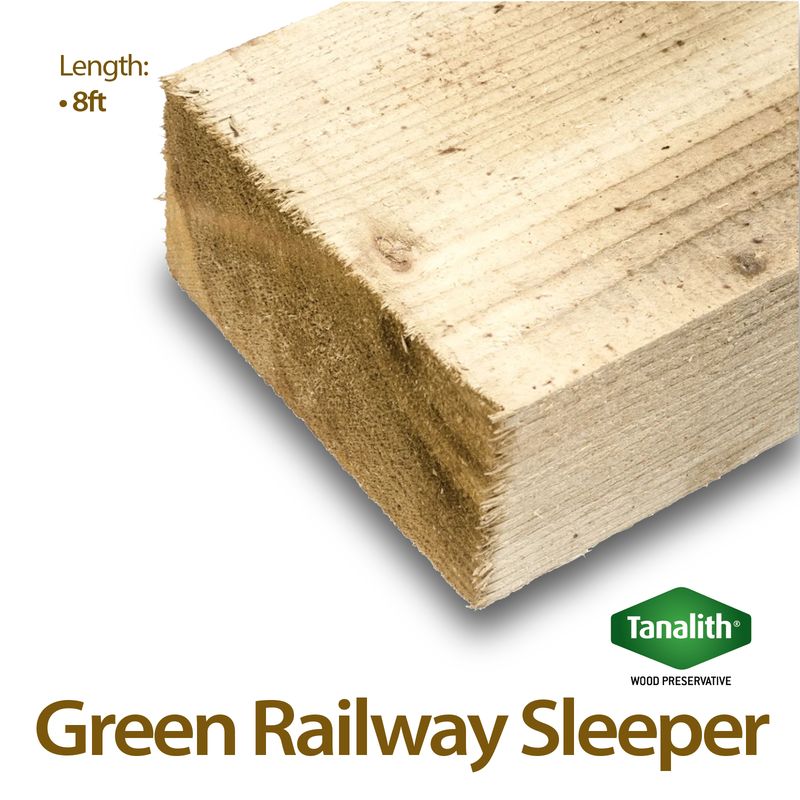 Exceptional Quality 8' x 4' Pressure-Treated Railway Sleeper by Holt ...