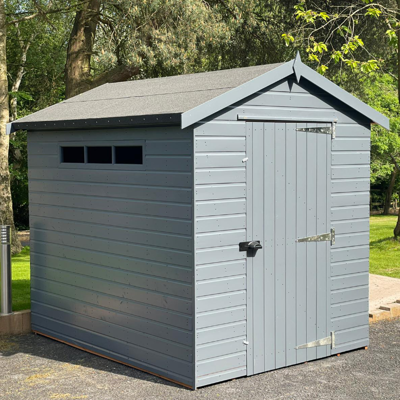 Oren 6' x 6' Deluxe Overlap Custom Modular Pent Security Shed - Which Shed?