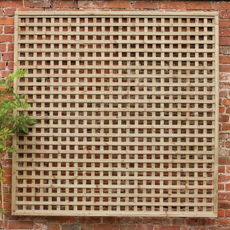 Premium Framed Contemporary Square Garden Trellis by Forest (1.8m x 1 ...