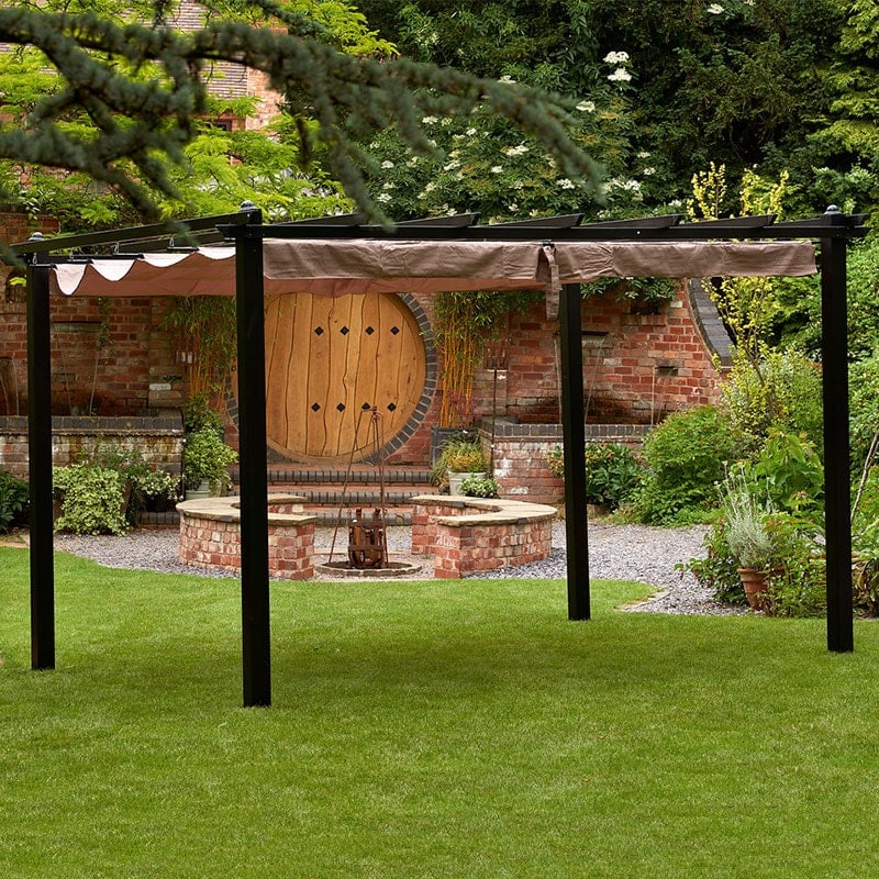 10'x10' (3mx3m) Glendale Seville Mocha Garden Gazebo - Which Shed?