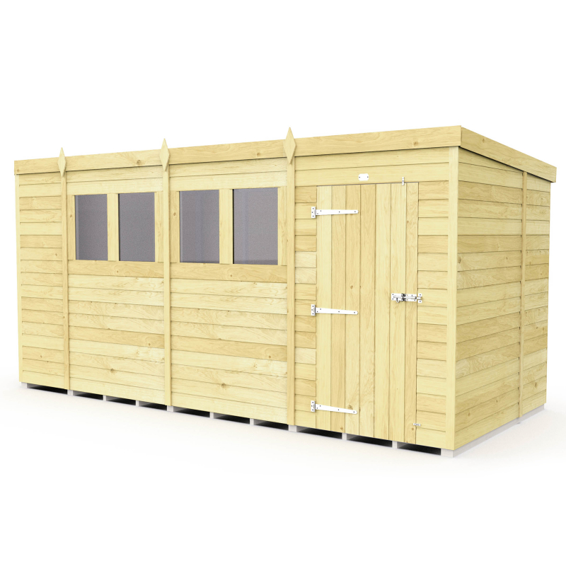 Holt 14' x 7' Treated Pressure Shiplap Modular Lean-To Shed - Which Shed?
