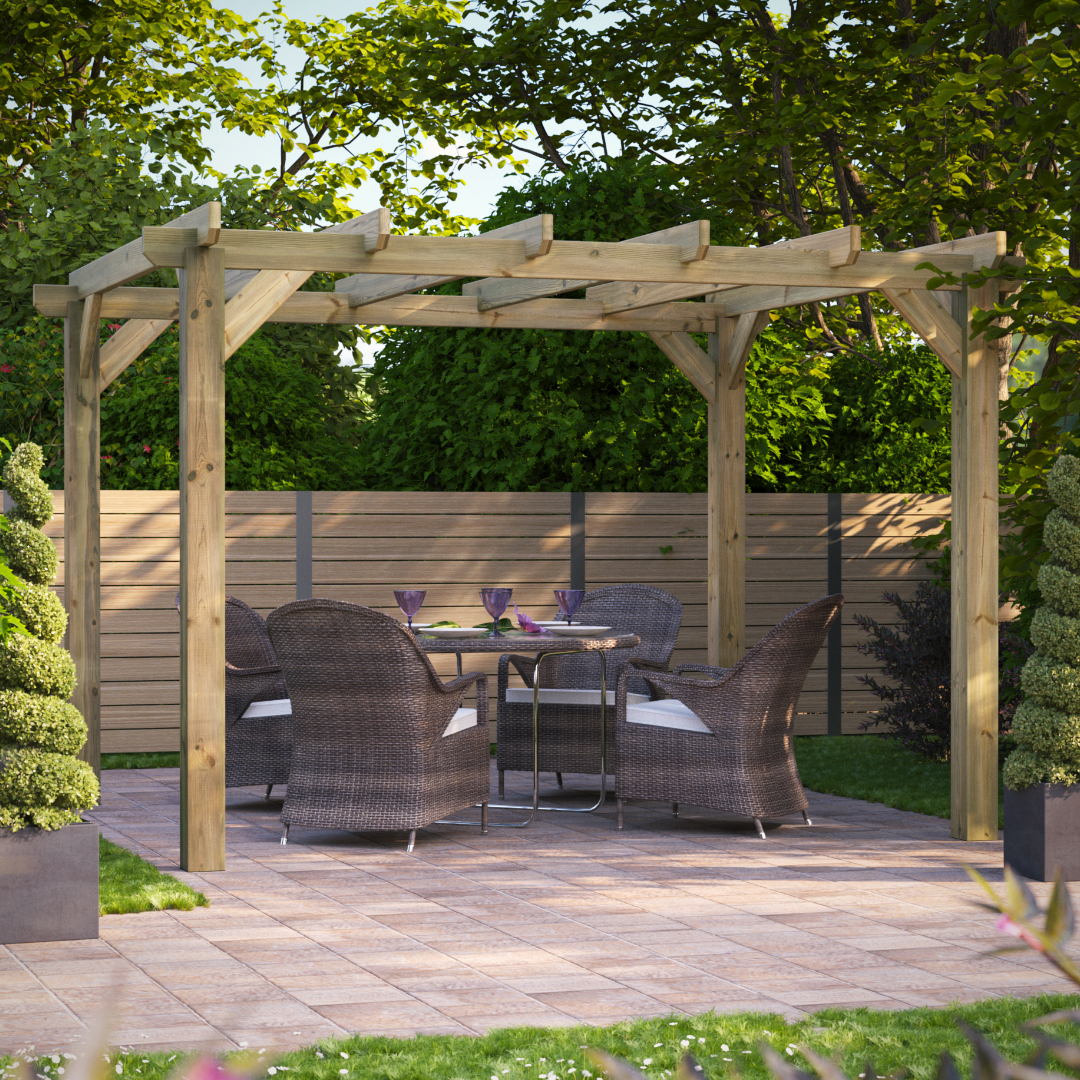 The Adley 3m x 4m Pergola with Pressure Treatment - Which Shed?