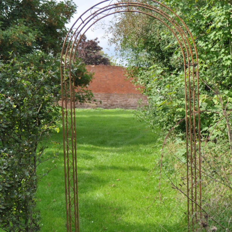 Osbourne Mansion Metal Garden Arch - Ivory - Which Shed?