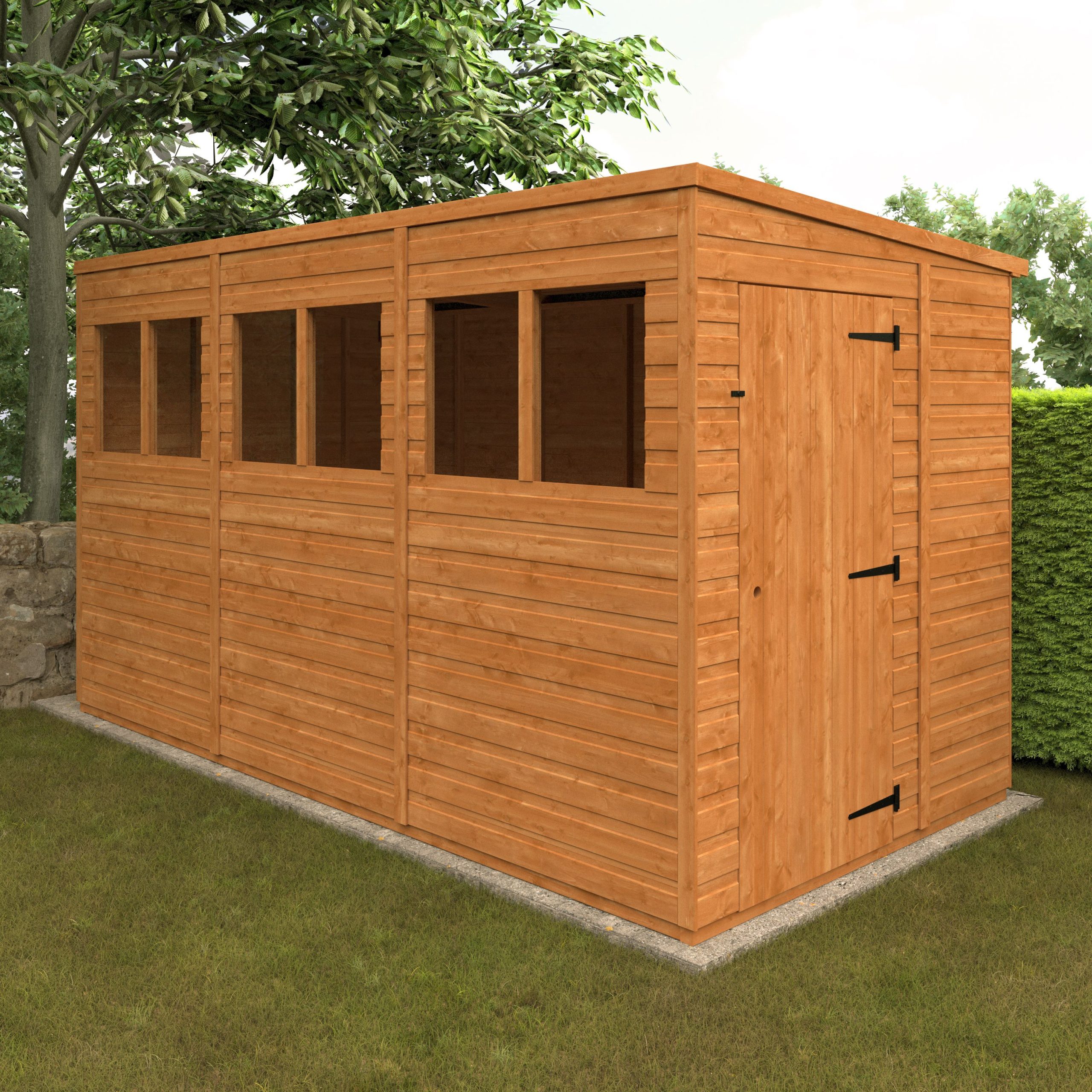 The Scarletlands 6' x 12' Grooved Adaptable Sloped Shack - Which Shed?