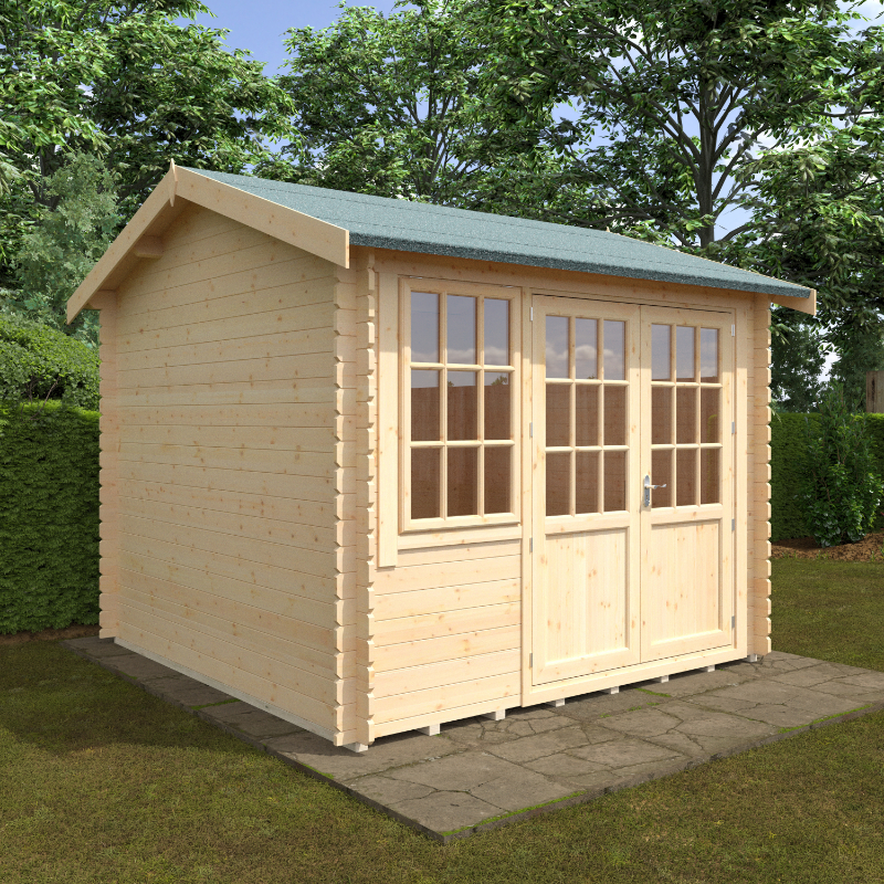 Redlands 10' x 10' Hazeltine Log Cabin - 28mm - Which Shed?