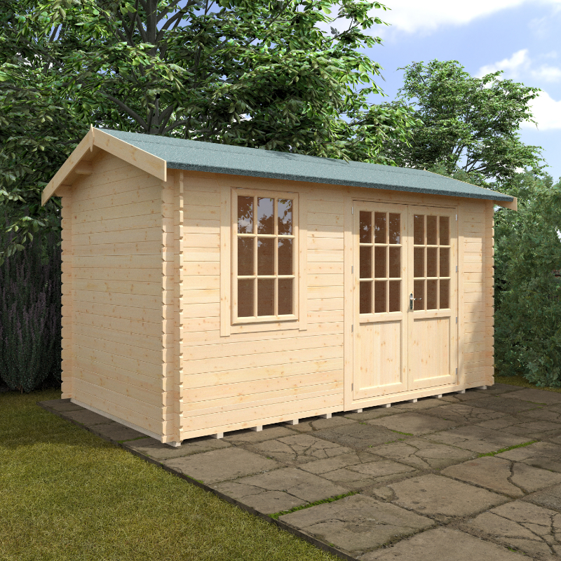 Redlands 14' x 8' Hazeltine Log Cabin - 28mm - Which Shed?