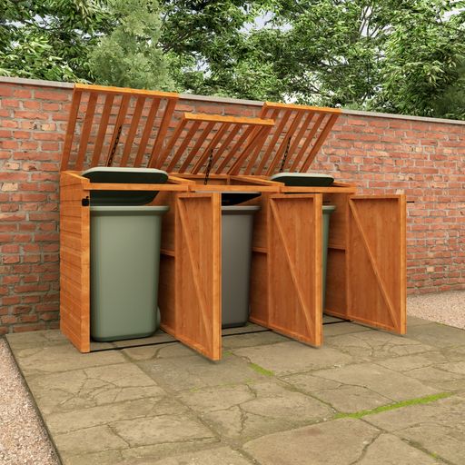 Redlands Shiplap Triple Bin Storage - Which Shed?