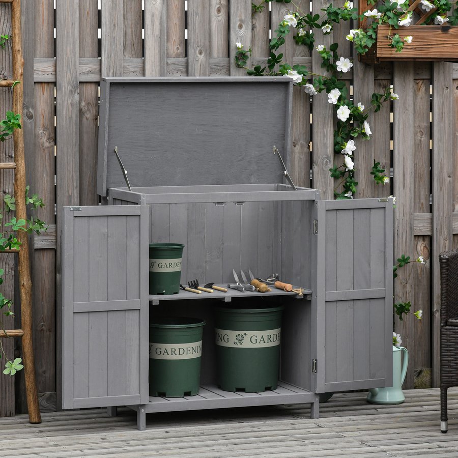 Outsunny External Outdoor Storage Warehouse - Slate - Which Shed?