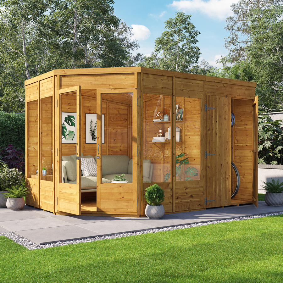 Penton Corner Summer Pavilion with Attached Shed - Timber / Storage on ...